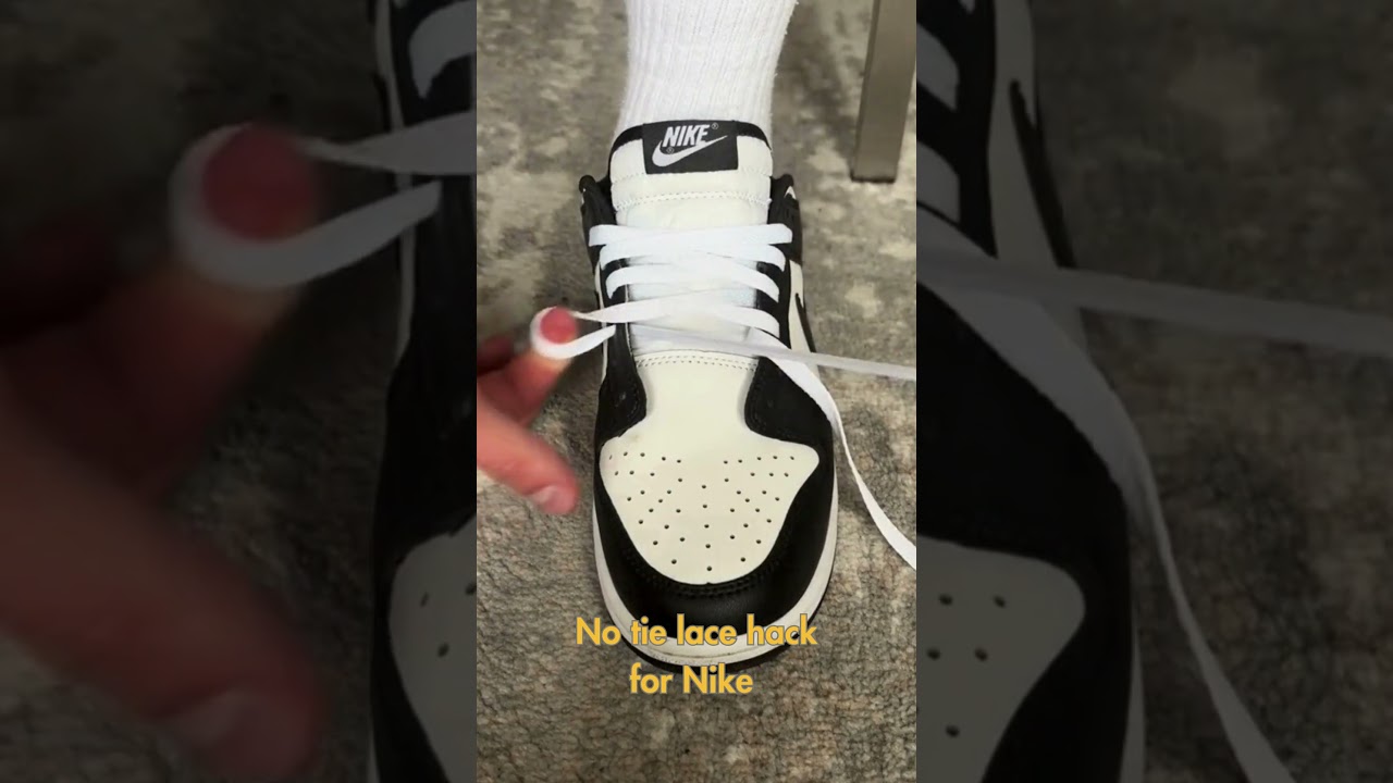 How to Lace Your Nike Sneakers Without Tying Them #footcomfort #fashionablefeet #nike #lacing