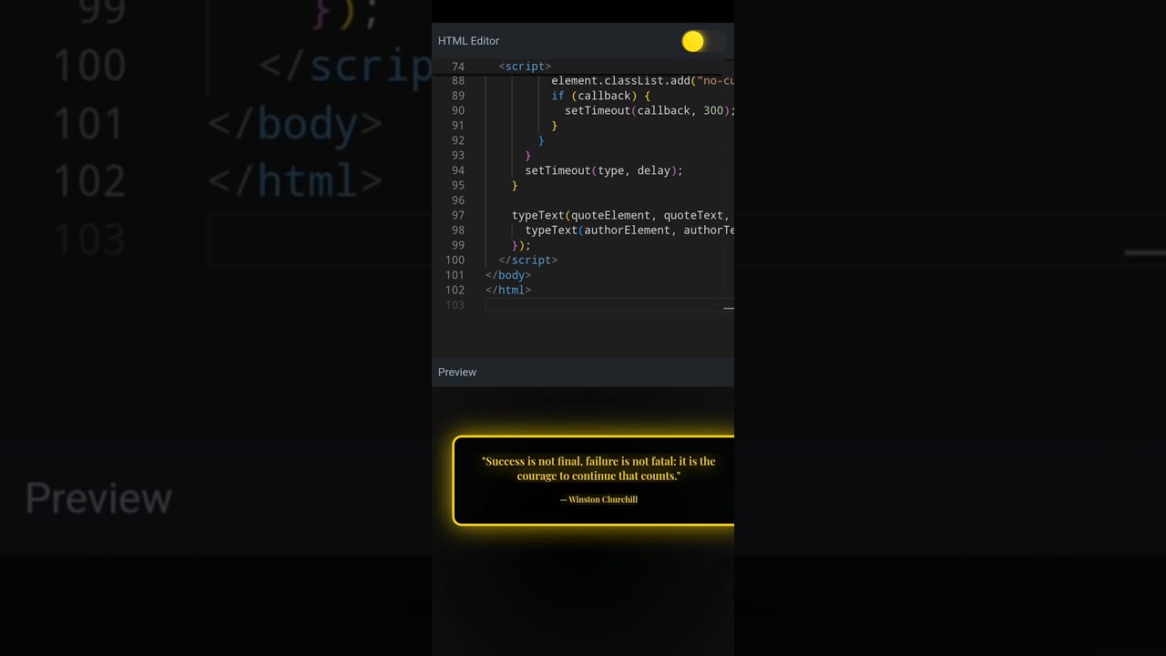 ✨ This Quote Will Change Your Mindset! 💡 #motivation #inspiration #quotes #coding #animation