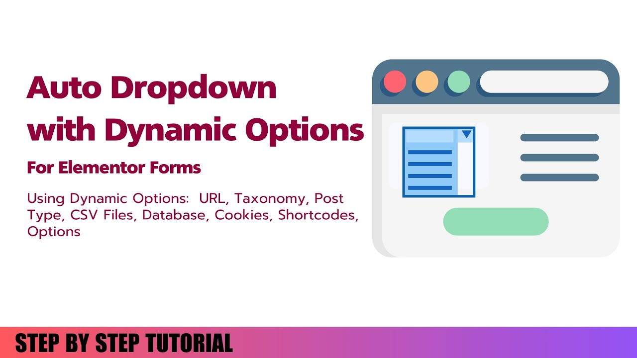 Create a Dynamic Dropdown List for Elementor Forms | Dynamic Field Plugin Tutorial