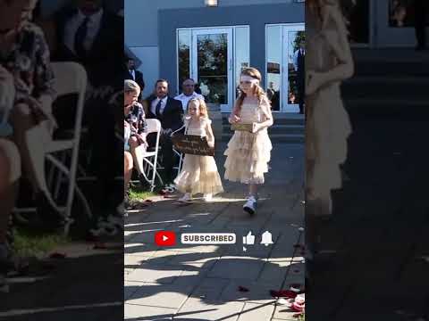 Adorable Flower Girls walk down the Aisle #shorts