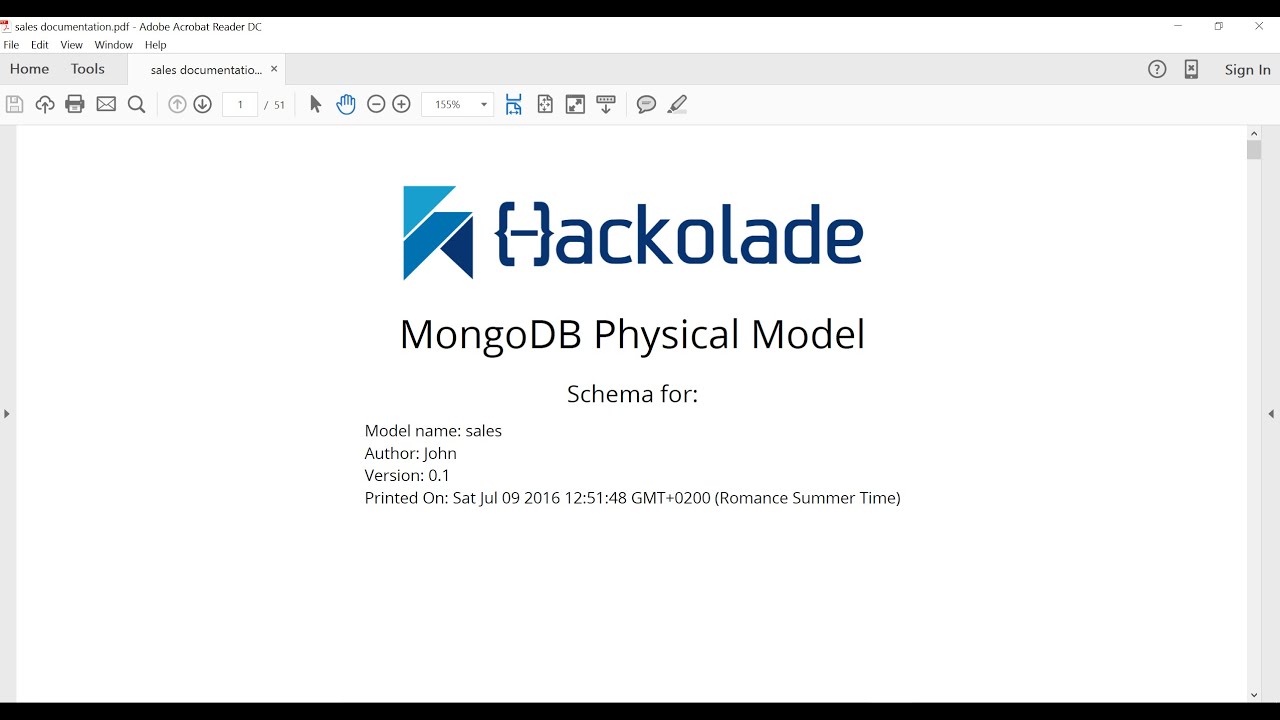 Hackolade  Forward-Engineering