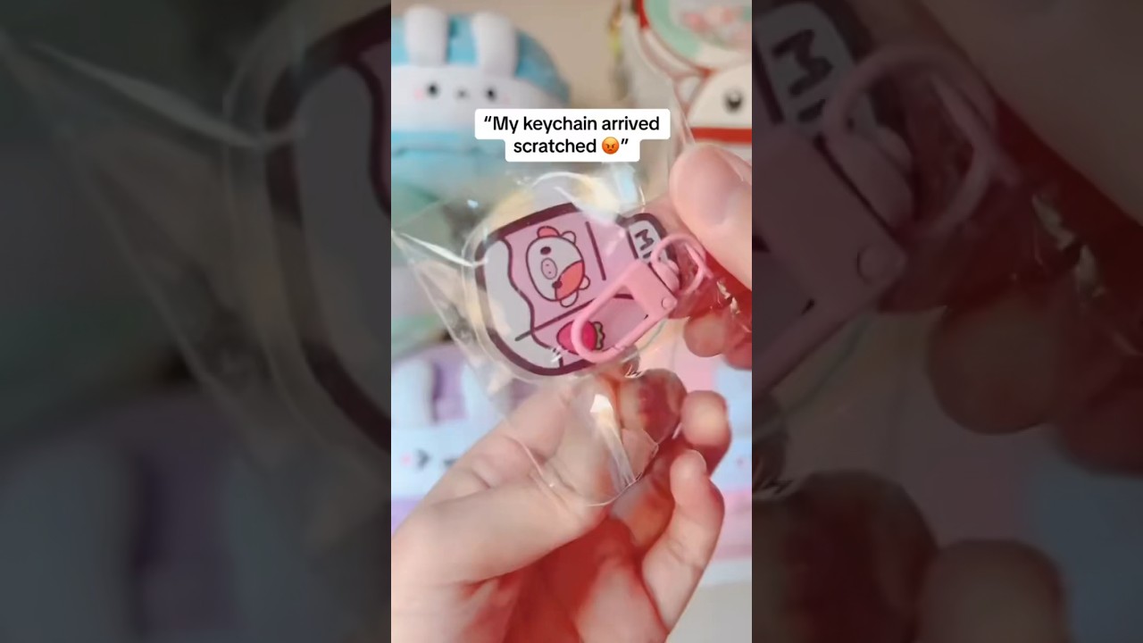 “My keychain arrived SCRATCHED 👹” 🩷 #kawaii #keychain n