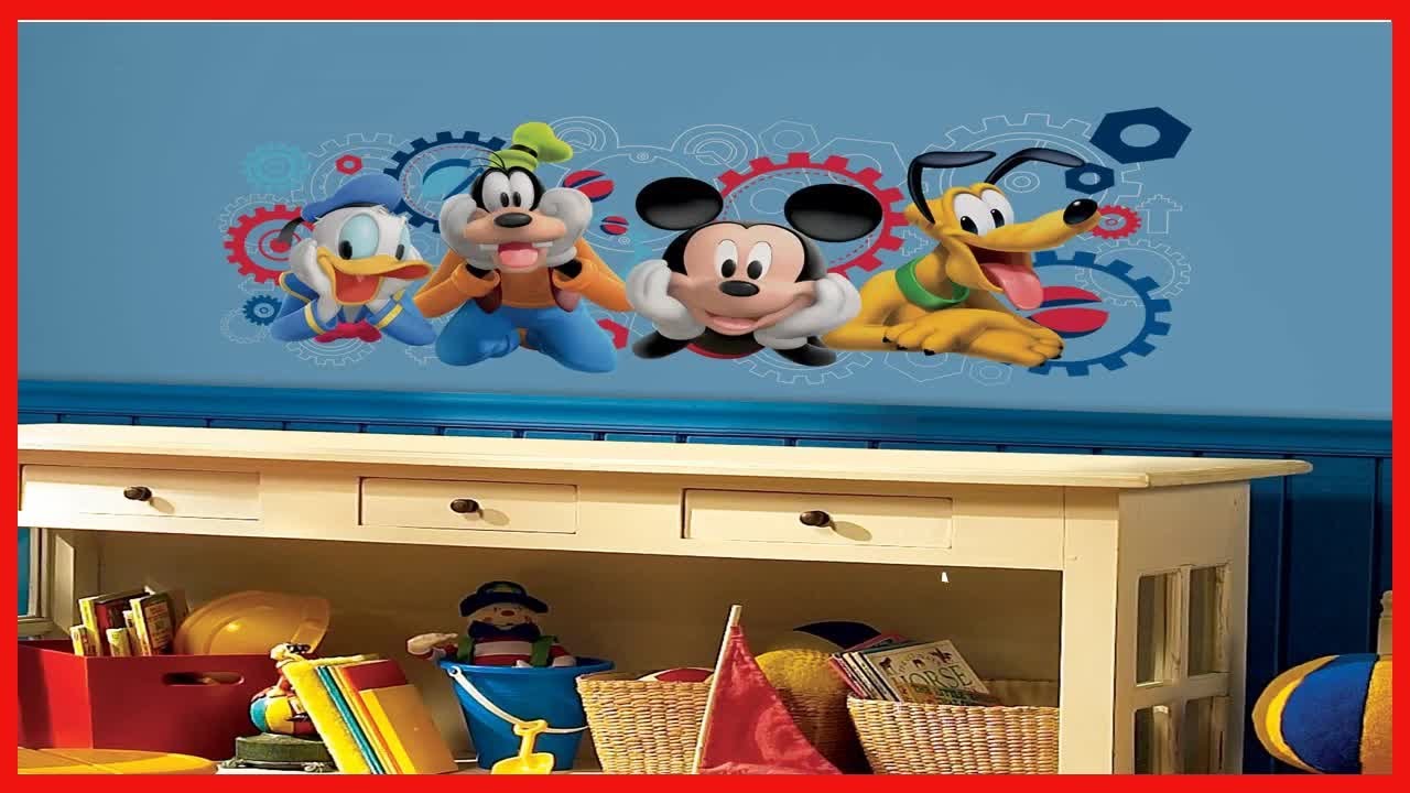 RoomMates RMK2561GM Mickey and Friends Mickey Mouse Clubhouse Capers Peel and Stick Giant Wall Decal