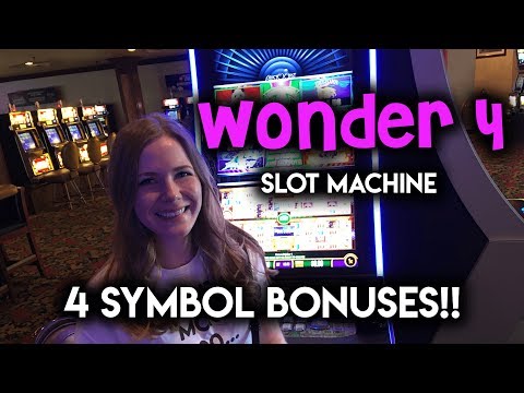 I got 4 Symbol BONUSES on BOTH Games! Wonder 4 Wheel Slot Machine!