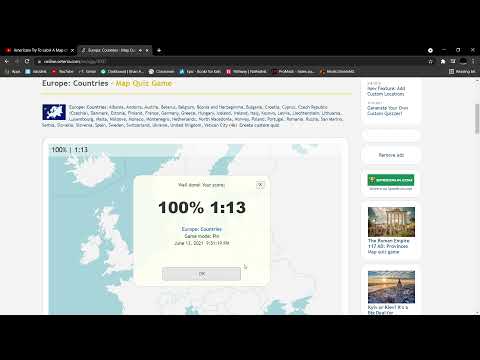 Europe map test 100%