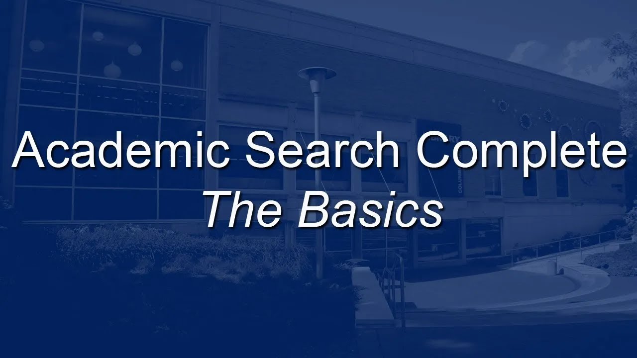 Academic Search Complete (New Interface)