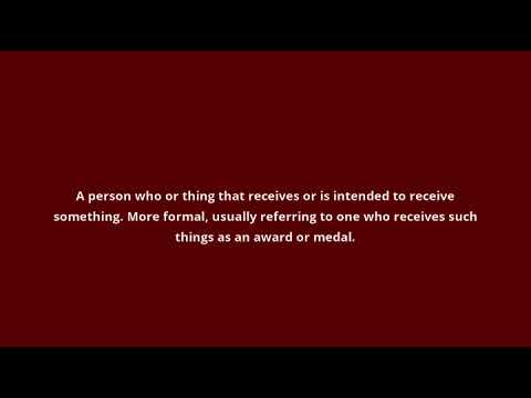 what is the meaning of receiver