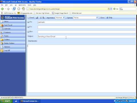 Tutorial: Sending a New Email in Outlook Web Access