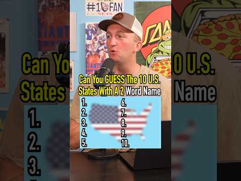 Guess The 10 States With 2 Word Names! Can He Do It? #shorts #states #usa #olympics #country #world