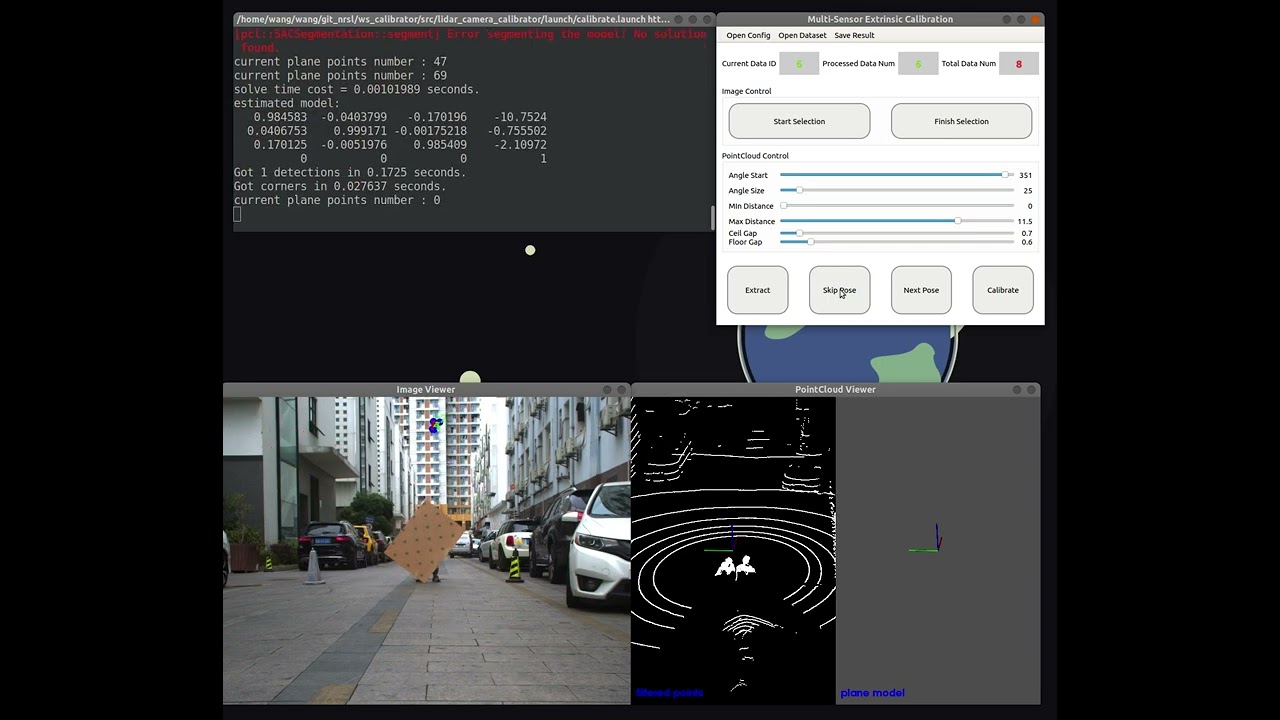 lidar_camera_calibrator: Calibration using a calibration board without AprilTag