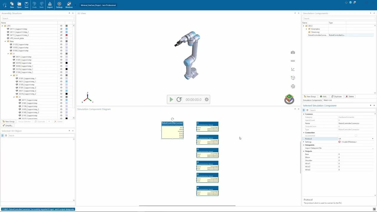 Connect to URSim from Universal Robots