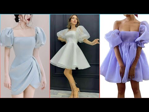 GORGEOUS PUFF SLEEVES OUTFIT DESIGNS-VESTIDO MANGAS ABULLONADAS
