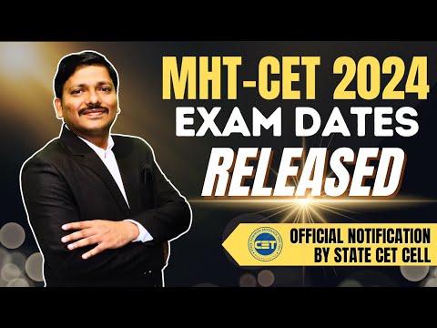 MHT-CET 2024 Exam Dates Released by STATE CET CELL | MHT-CET 2024 for Engg. #mhtcet2024 | Dinesh Sir