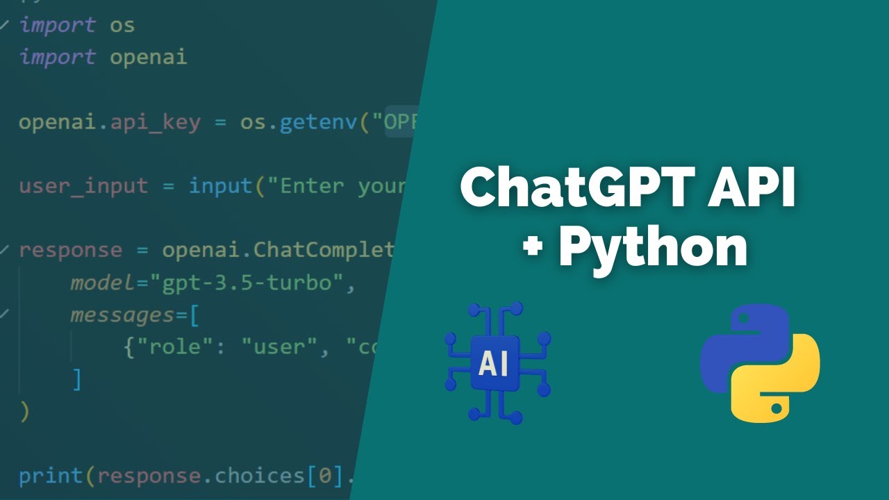 ChatGPT API Python tutorial for COMPLETE beginners