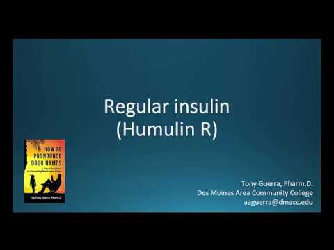 (CC) How to Pronounce regular insulin (Humulin R) Backbuilding Pharmacology
