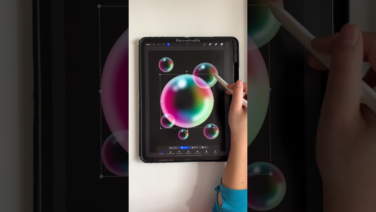 How to draw bubbles! #digitalart #procreate #ipad #cute #tutorial #easy #fun #3d #bubble #drawing