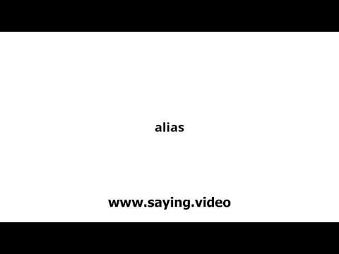 How to say alias in English