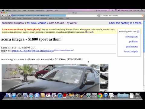 Craigslist Beaumont Texas - Used Cars, Trucks and Vans Under $2000 Very Popular in 2012
