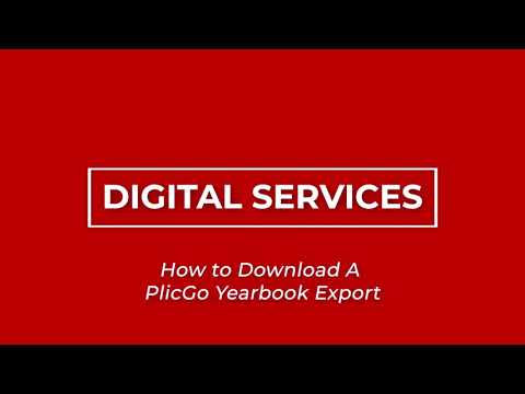PlicGo- How to Download A Yearbook Export