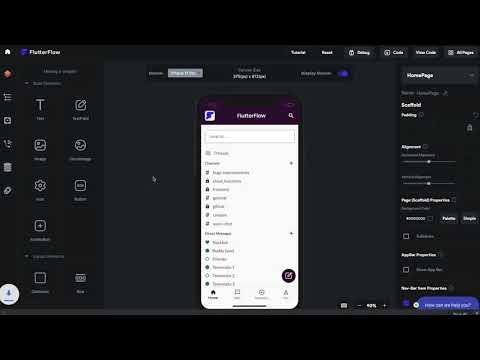 Building Slack Home Page UI (Condensed) | FlutterFlow Demo
