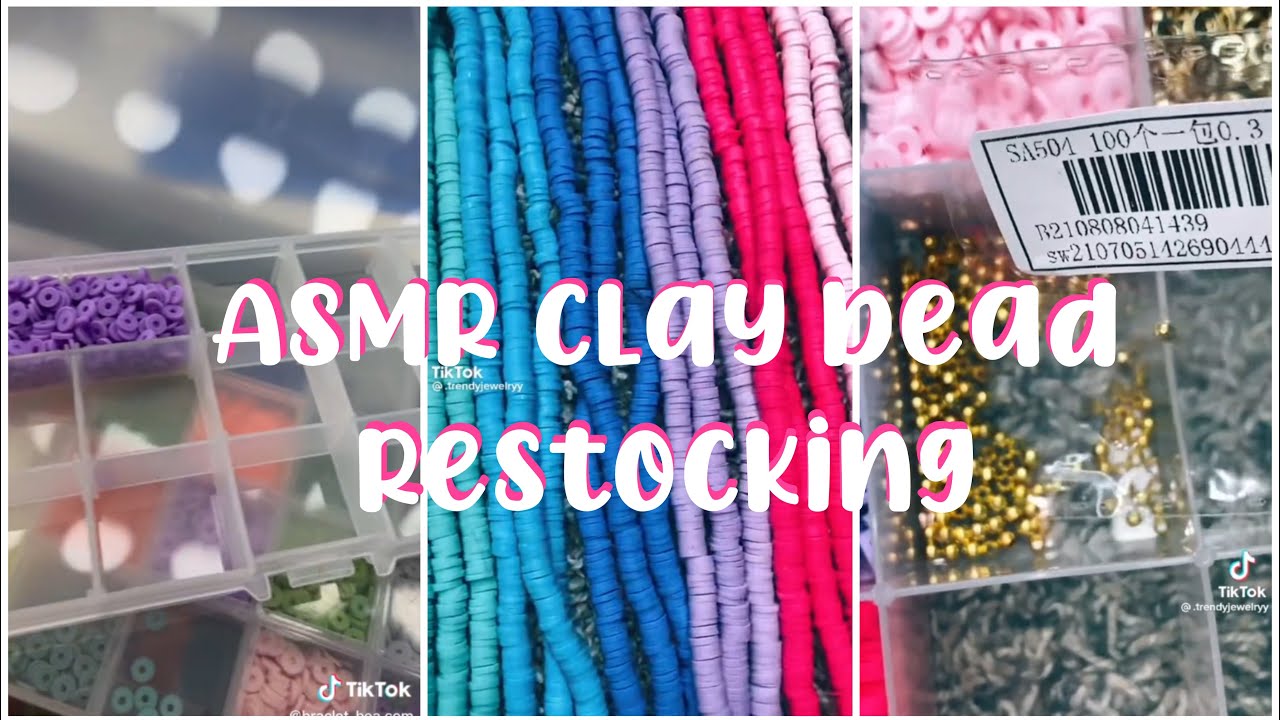 🦋Clay Bead Restocking Tiktok Compliation *ASMR*