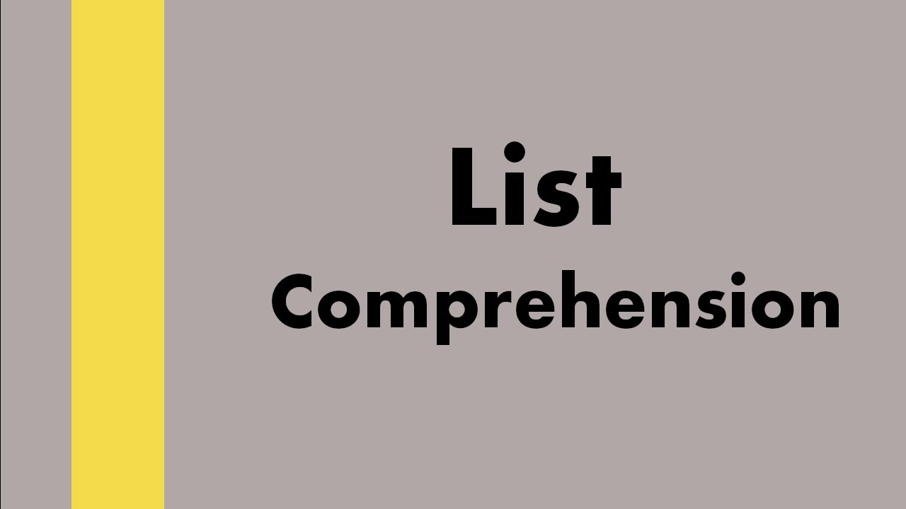 Learn List Comprehension in Less than 8 Minutes | Python Tutorial