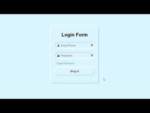 Neumorphism Login Form UI Design using HTML & CSS @Web code Tutorials ...