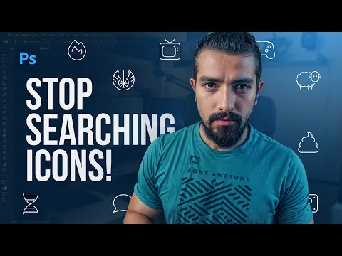 STOP SEARCHING ICONS for PHOTOSHOP! Font Awesome in Desktop Apps