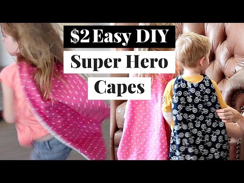 Easy, Quick, & Cheap Superhero Cape | Superhero Cape Tutorial