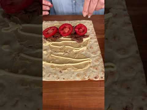 Steak & Veggie Wrap Sandwich on Lavash Bread | Healthy & Delicious!
