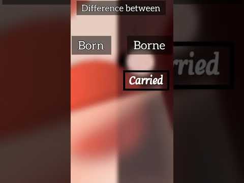 Difference between born & borne