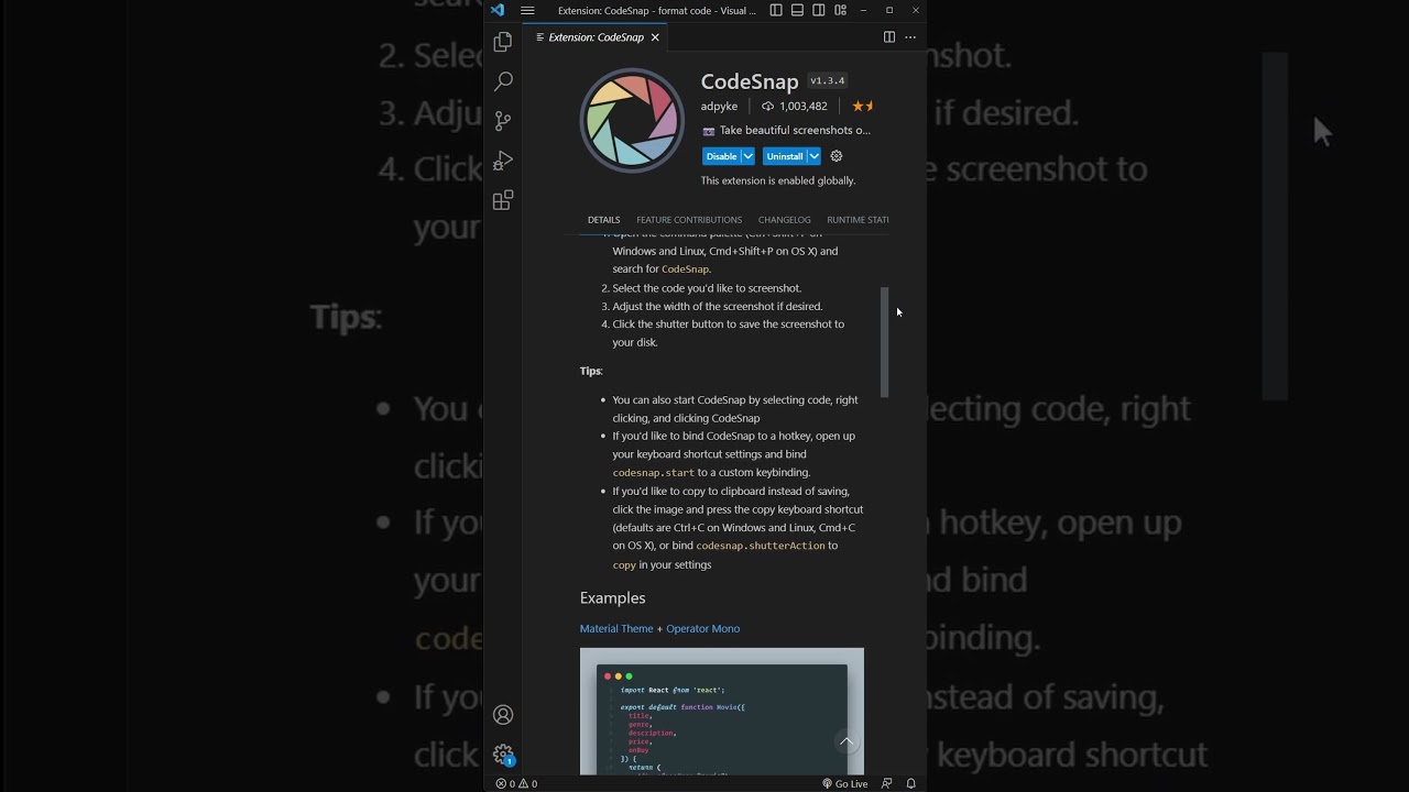 Create Fancy Screenshots of your Code with this VS Code Extension - CodeSnap