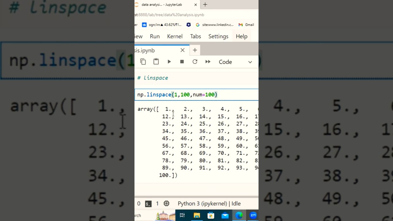 python numpy function #python #ai #numpy #coding #programminglanguage