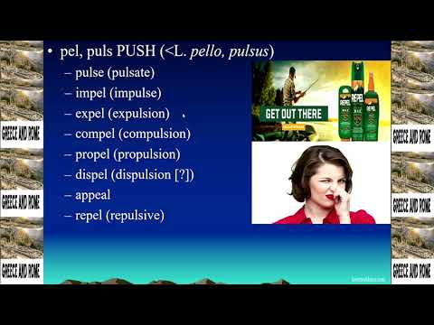Etymology 101 (Lesson 14: Roots: pel/puls ["push"], vid/vis ["see"]) -- Brett Robbins