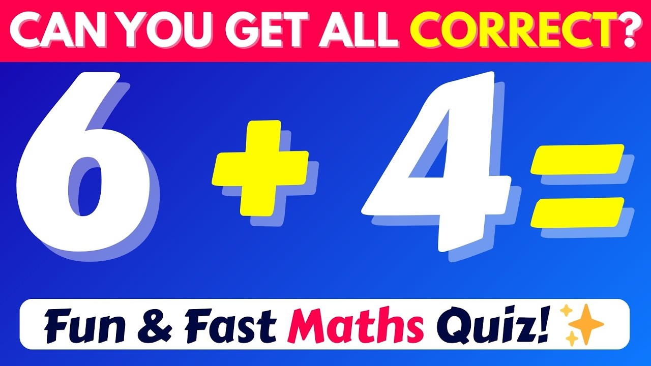 Can You Solve These 50 Easy Maths Questions? 🧠 | Ultimate Maths Quiz Add, Subtract, Multiply, Divide