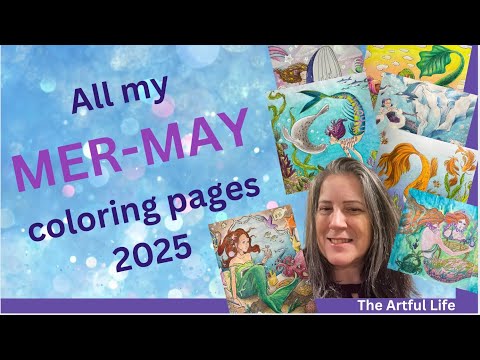 MER-MAY coloring pages 2025 - The Artful Life with FREE coloring page download