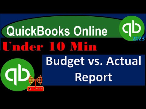 Budget vs. Actual Report - QuickBooks Online 2023