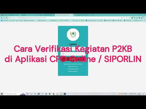 Cara Verifikasi Kegiatan P2KB di Aplikasi CPD Online atau SIPORLIN ...