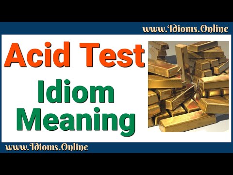 Acid Test Meaning - English Business Idioms