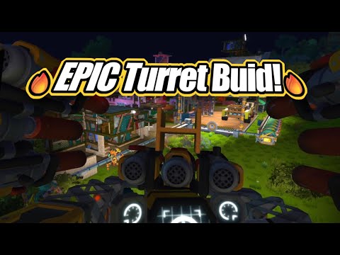Manned Turret Build Guide! | EPIC Manned Spud Gun vs Raid Bots (Scrap Mechanic Ep 27)