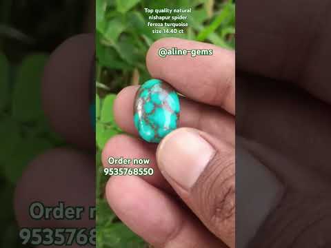 top quality natural nishapur spider 🕸️ #feroza #turquoise #gemstone #shorts #viralshorts