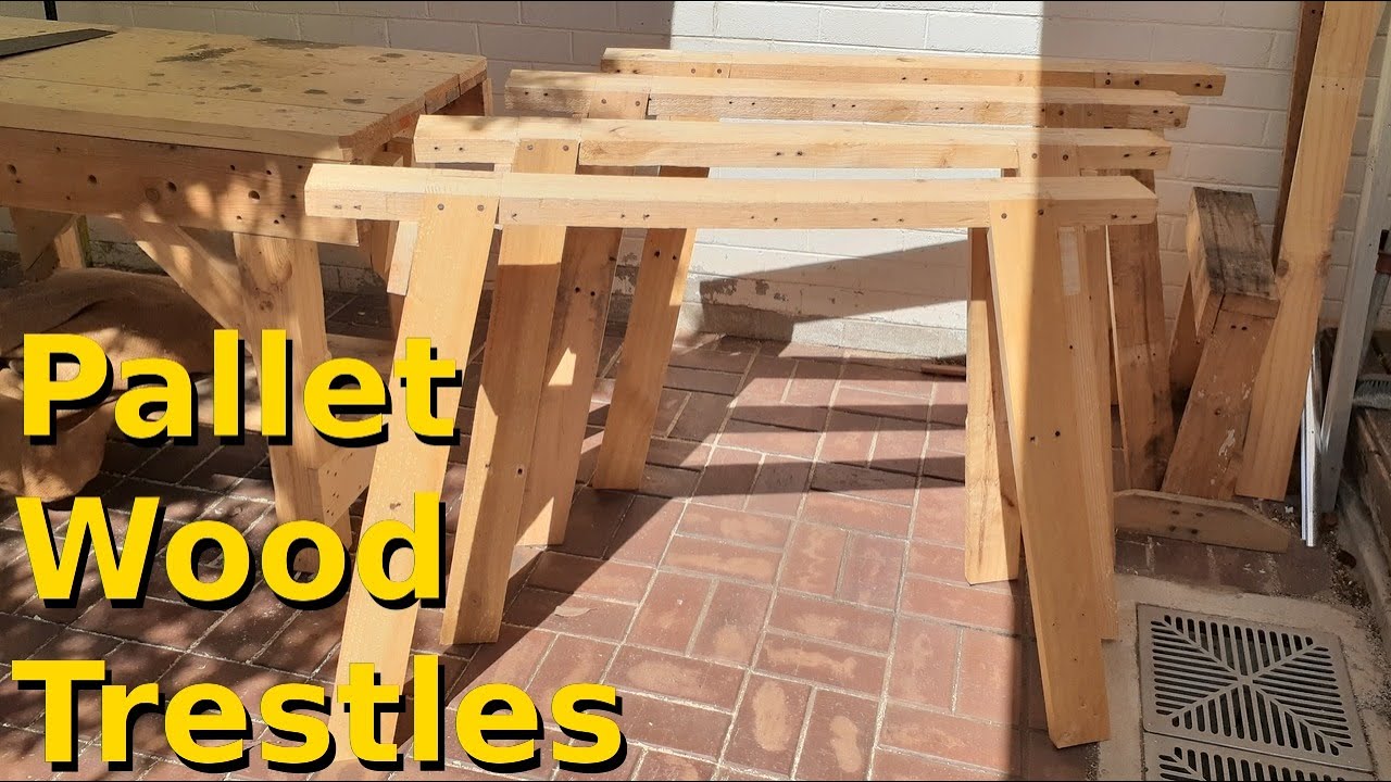 Building simple trestles (sawhorses) from pallet wood