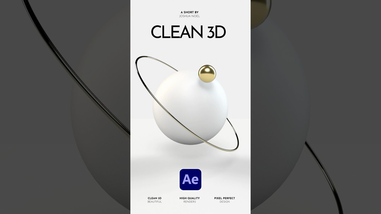 Make the Cleanest 3D Motion Graphics in After Effects