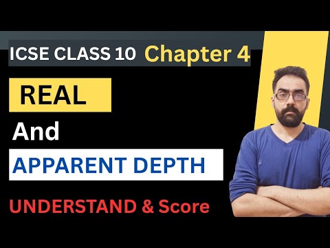 Real And Apparent Depth 🔥| ICSE Class 10 Physics | Refraction Of Light At Plane Surfaces