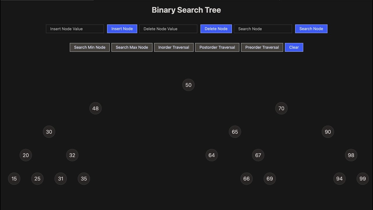 Binary Search Tree Visualizer