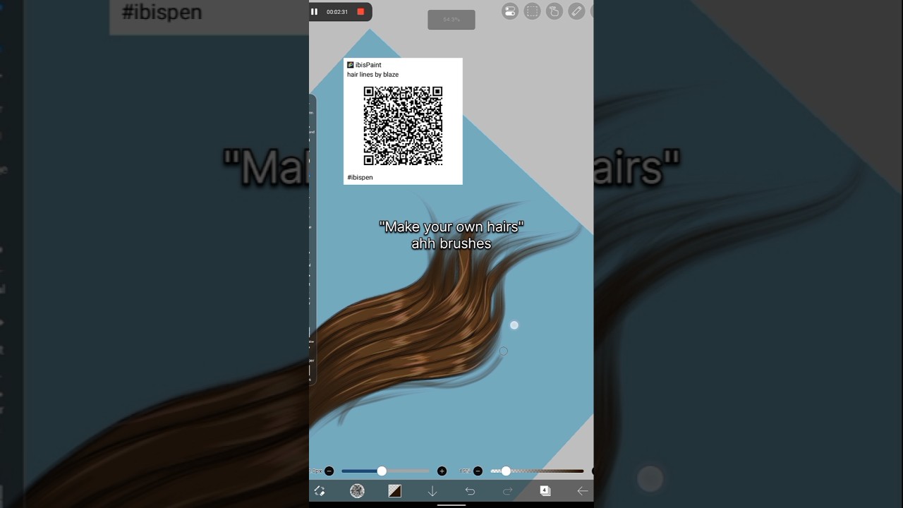 Product hair brushes qr code and tutorial for beginners #ibispaintx #art #ibispainttutorial