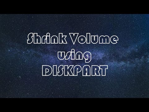 Shrink Volume Using CMD DISKPART in Windows