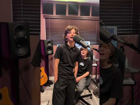 Landon in the studio with Your Love by the Outfield