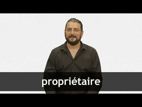 Translate "PROPRIÉTAIRE" from French into English | Collins French ...