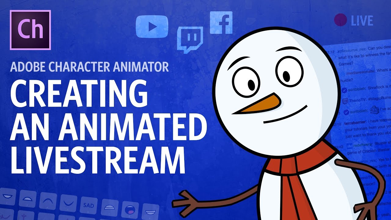 Creating An Animated Livestream (Adobe Character Animator Tutorial)